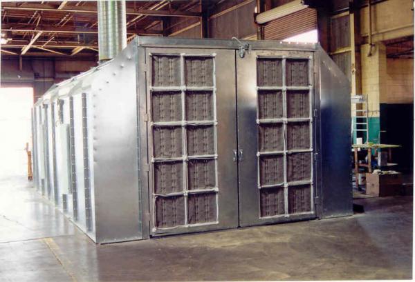 Model # ECC-26SB, Crossdraft Automotive Booth, Solid Back On Barton ...